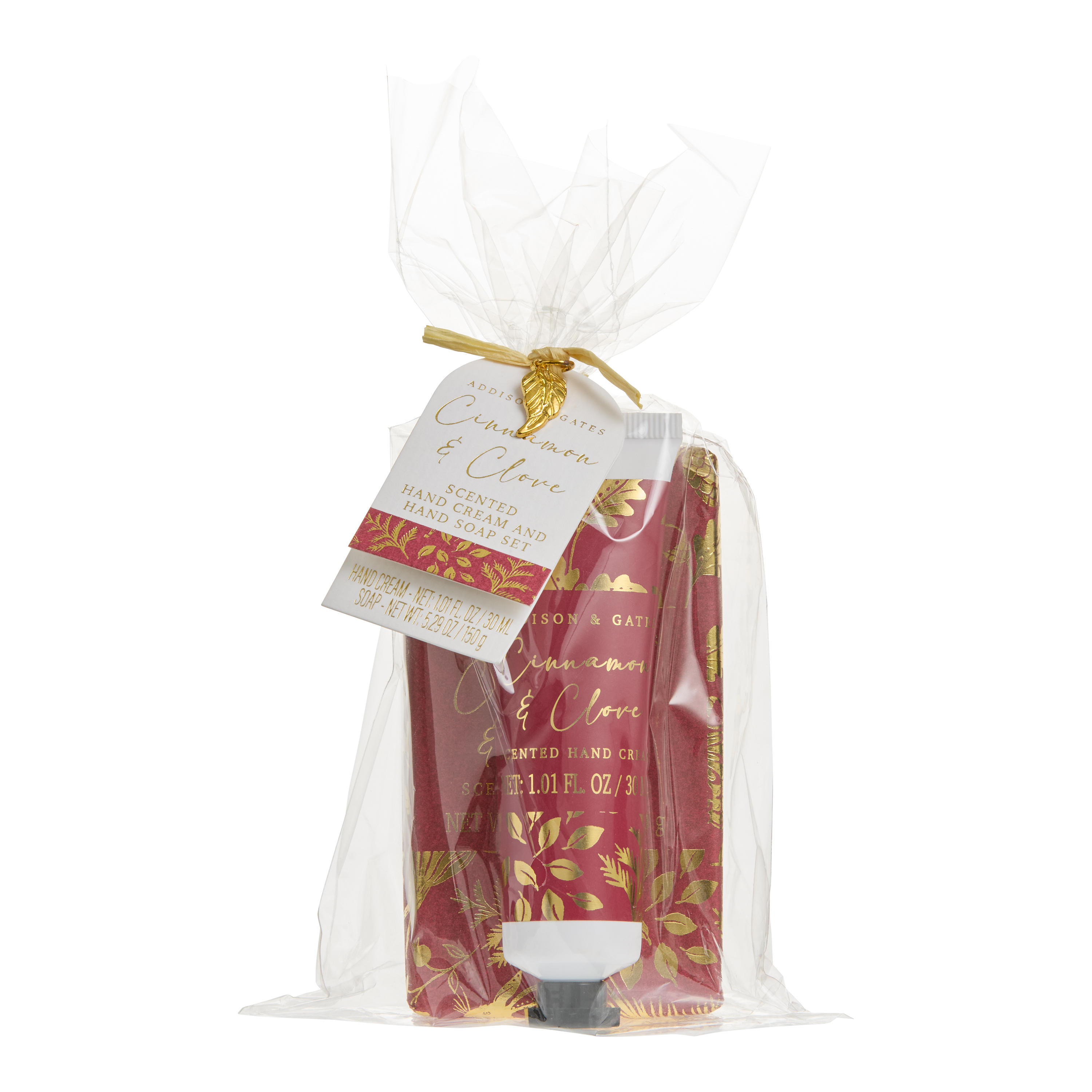 A&G Gold Fauna Cinnamon & Clove Hand Care Gift Set 2 Piece - World Market