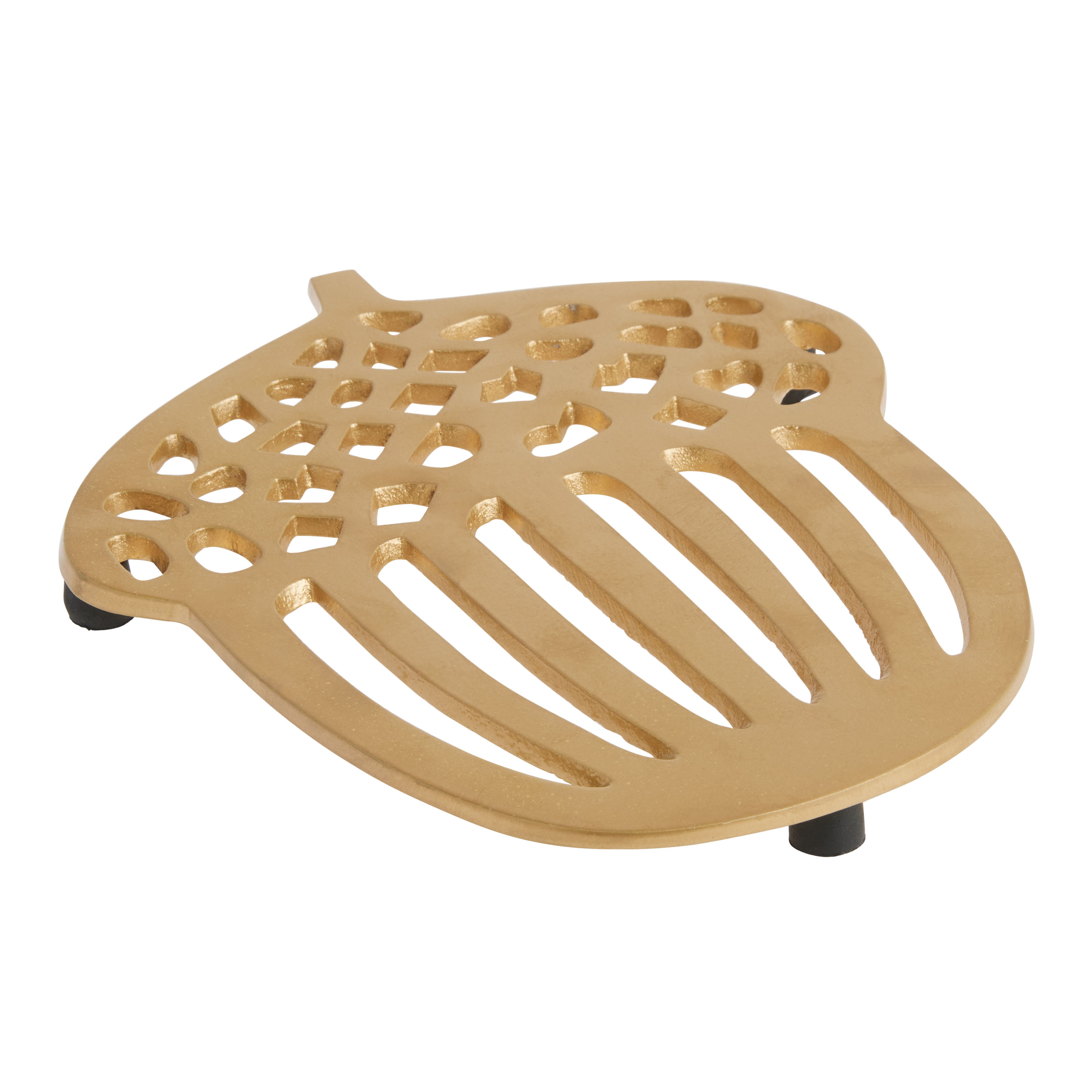 Gold Metal Acorn Trivet - World Market