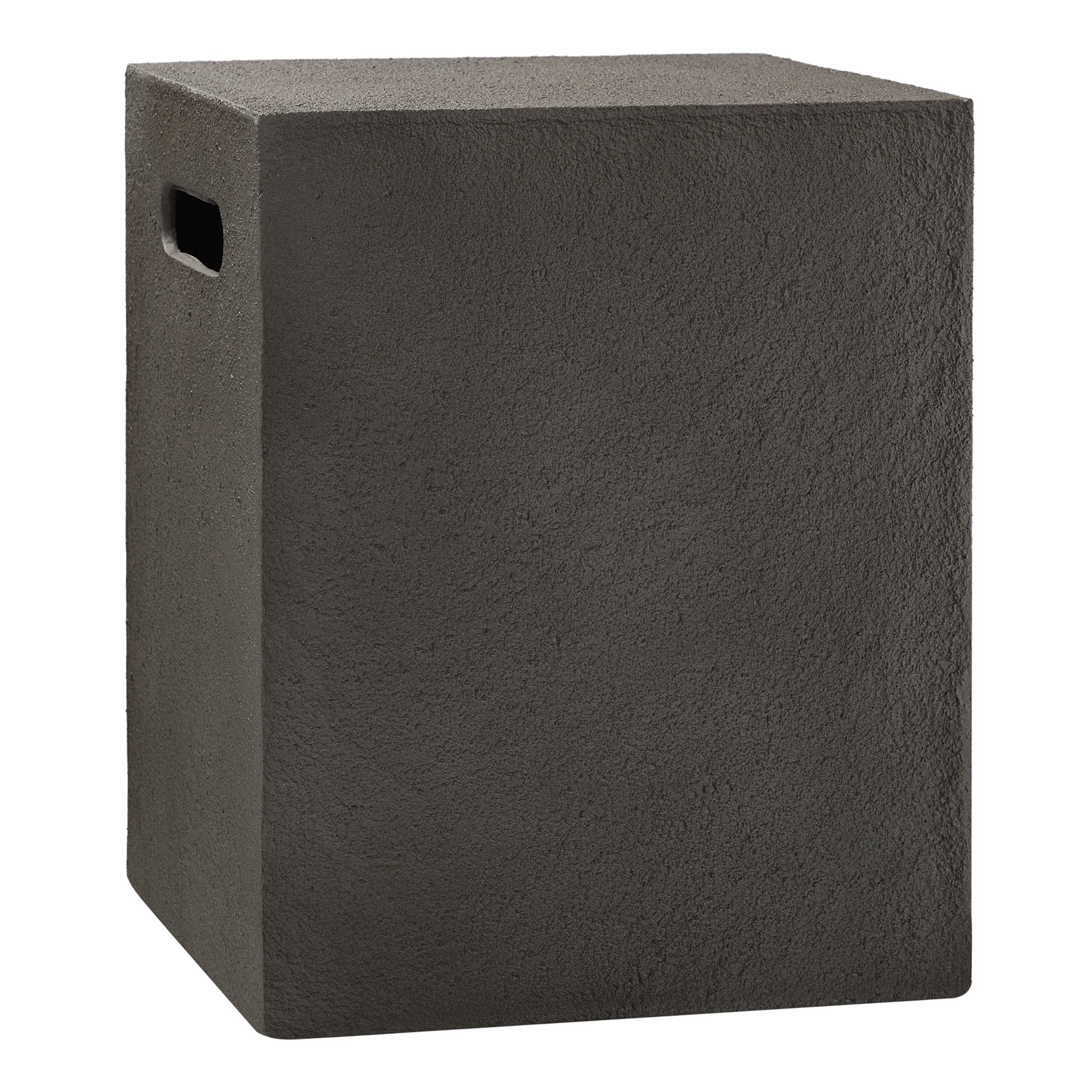 Negril Gray Faux Stone Propane Tank Holder End Table - World Market