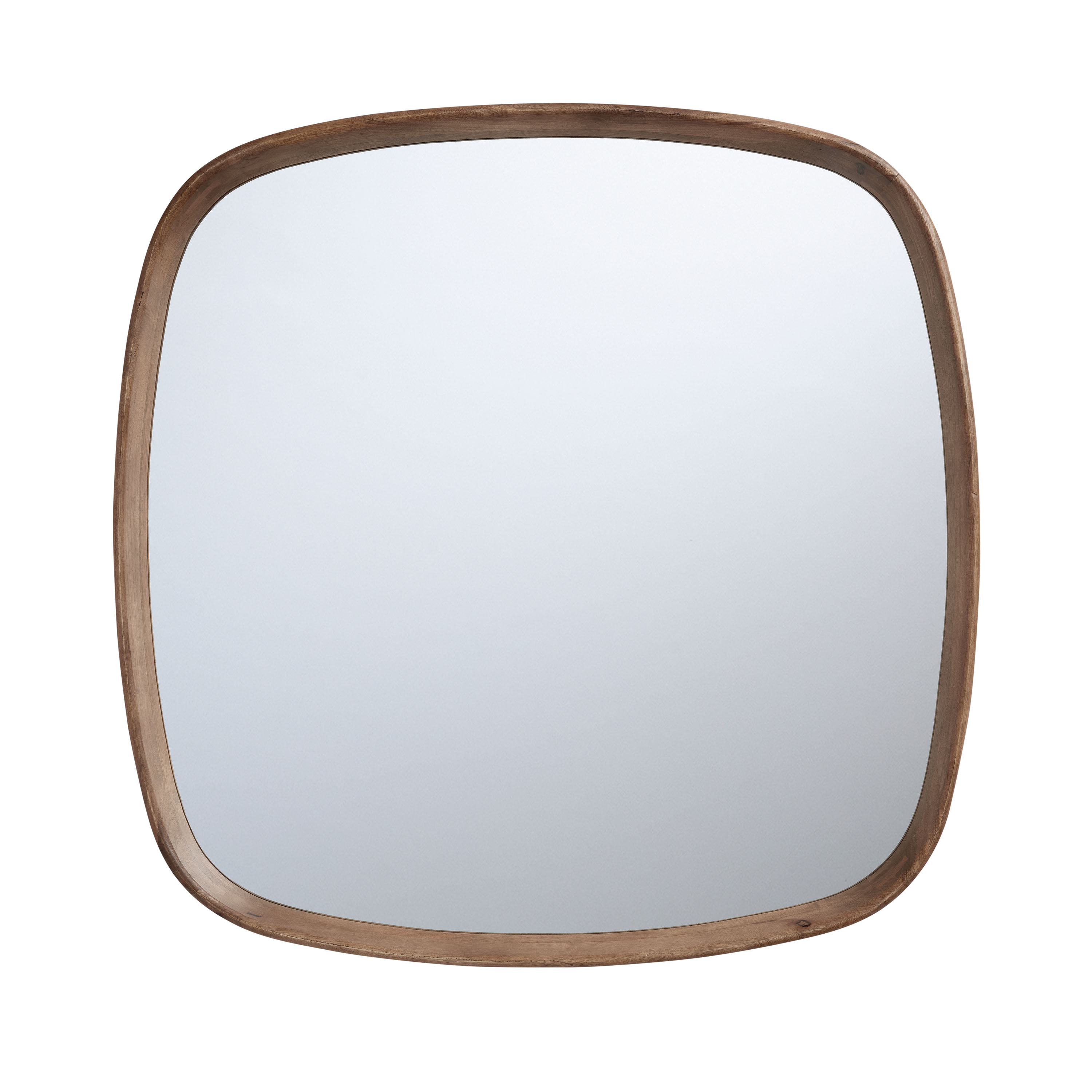Ember Rounded Square Wood Wall Mirror - World Market