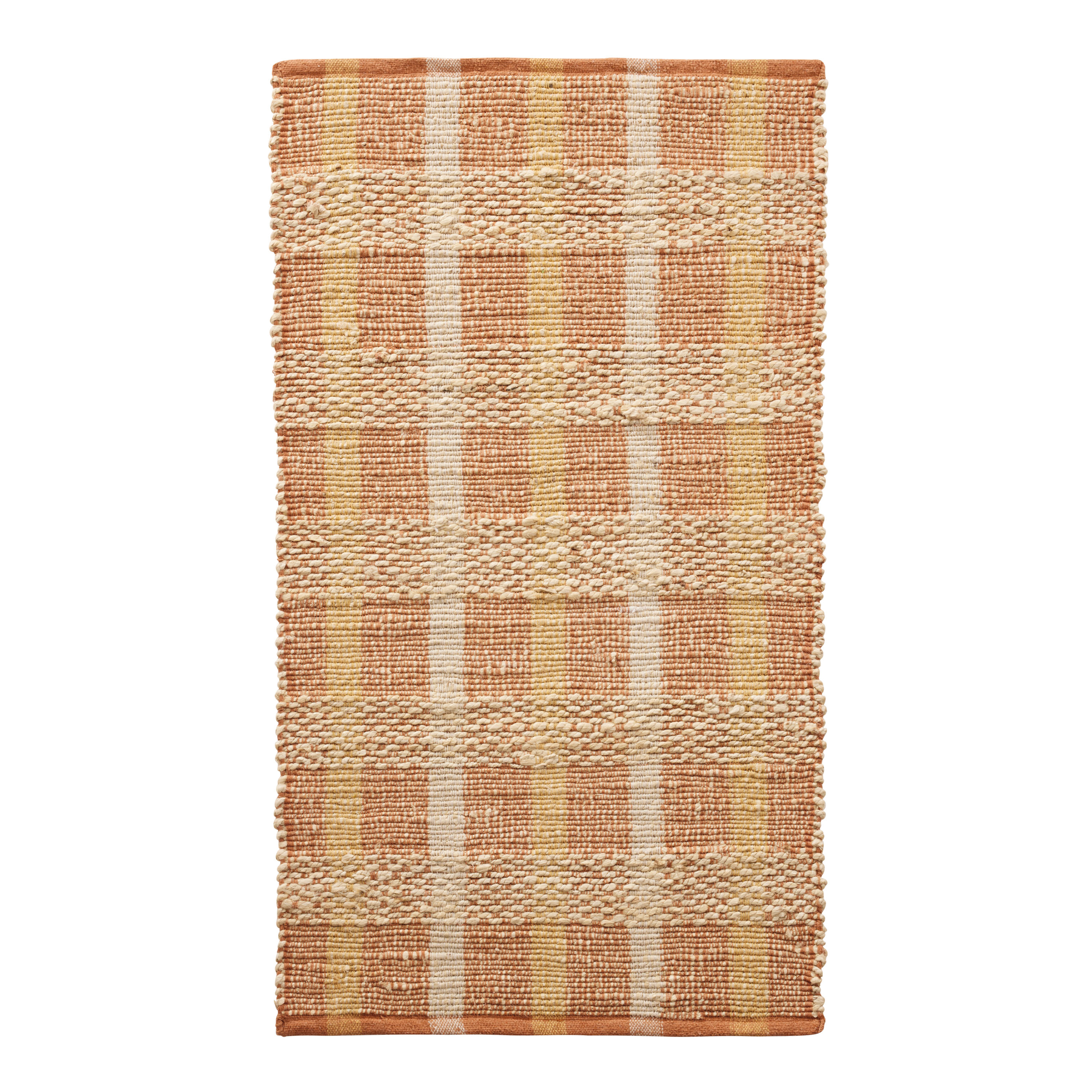 Spruce Plaid Jute and Cotton Area Rug - World Market