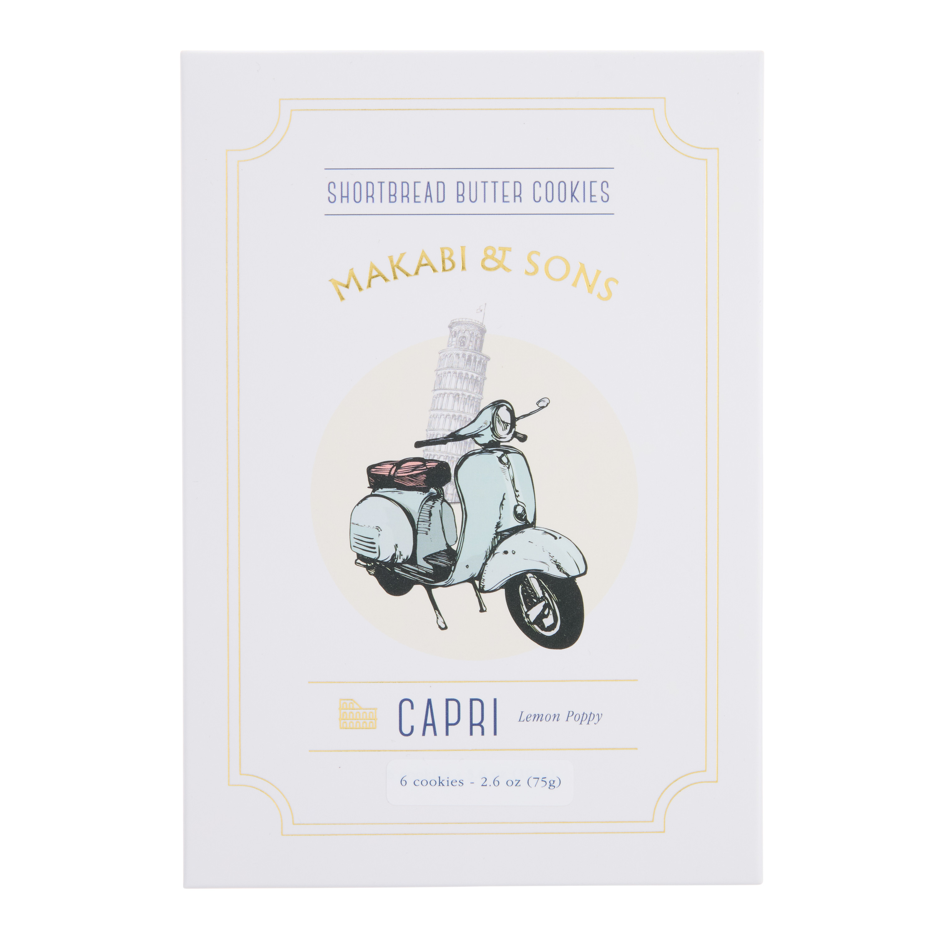 Makabi & Sons Capri Lemon Poppy Shortbread Cookies - World Market
