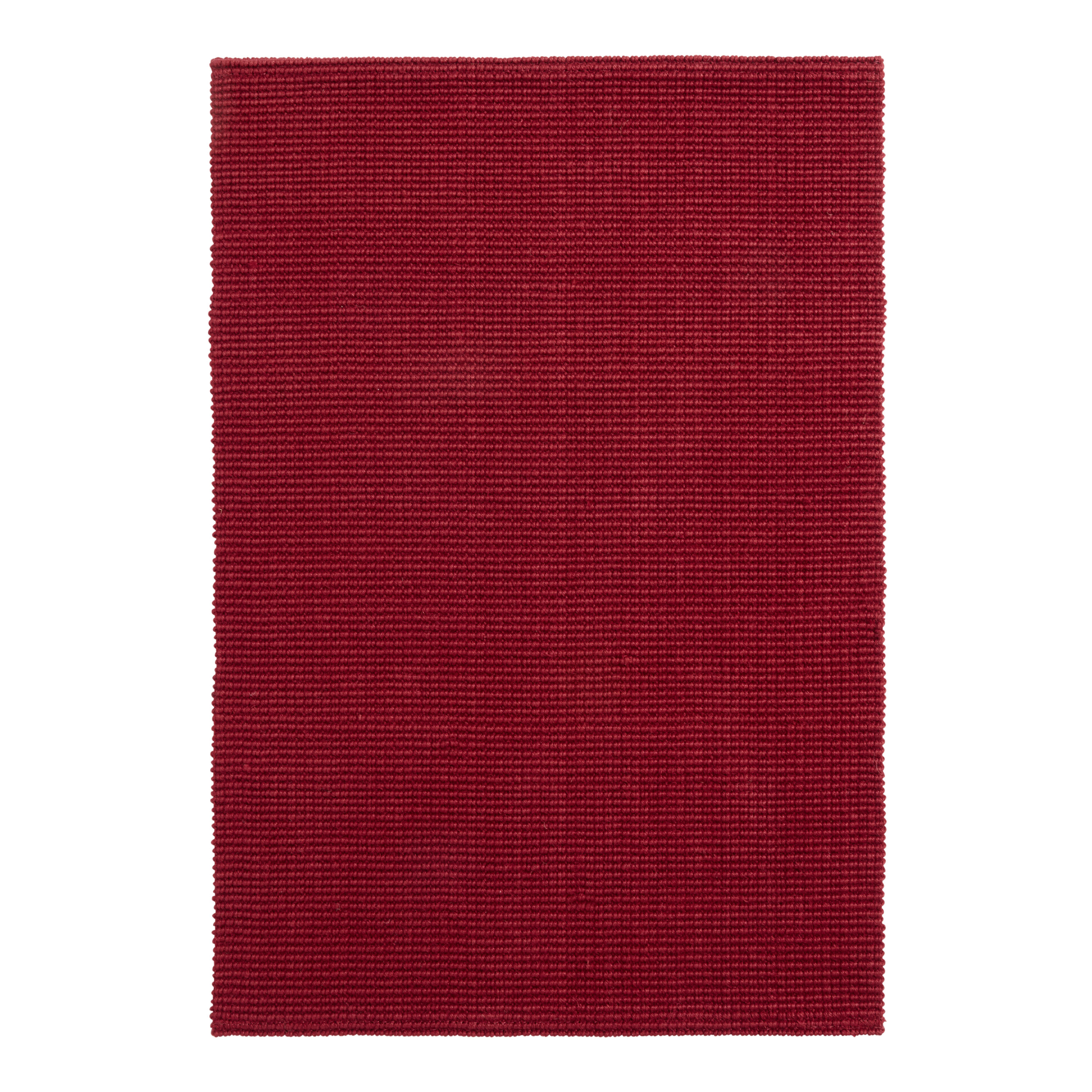 Red Dyed Handwoven Jute Area Rug - World Market
