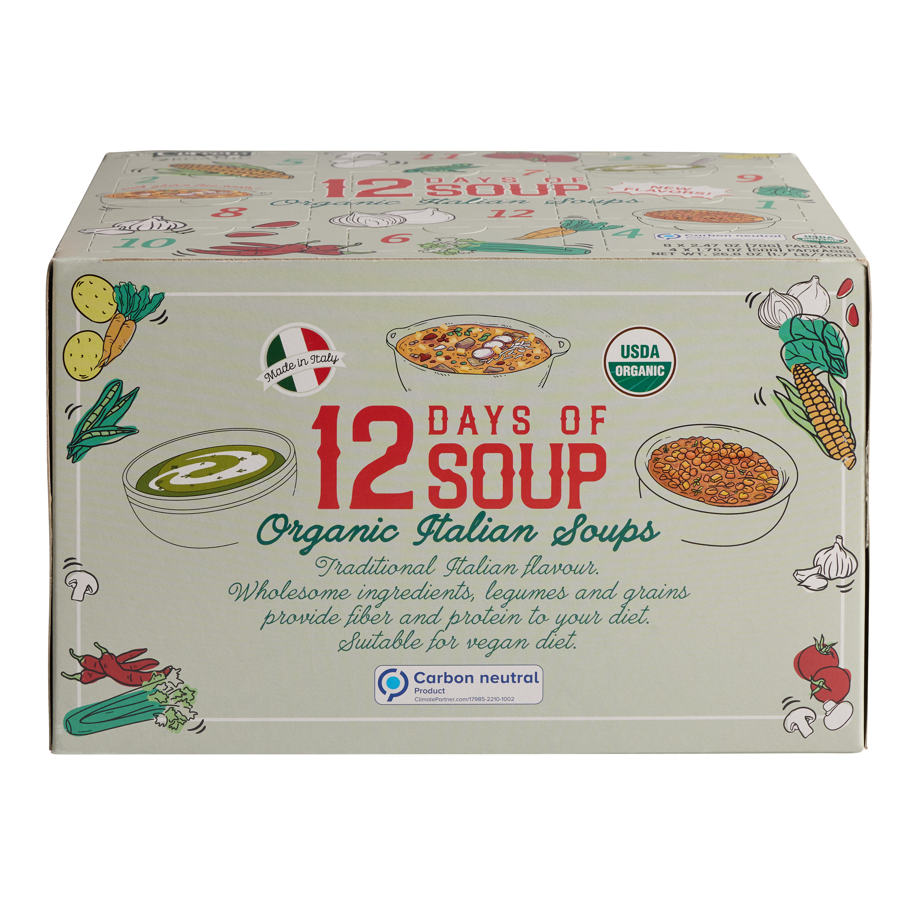 Cerreto Organic 12 Days of Italian Soups Gift Box 12 Pack - World Market