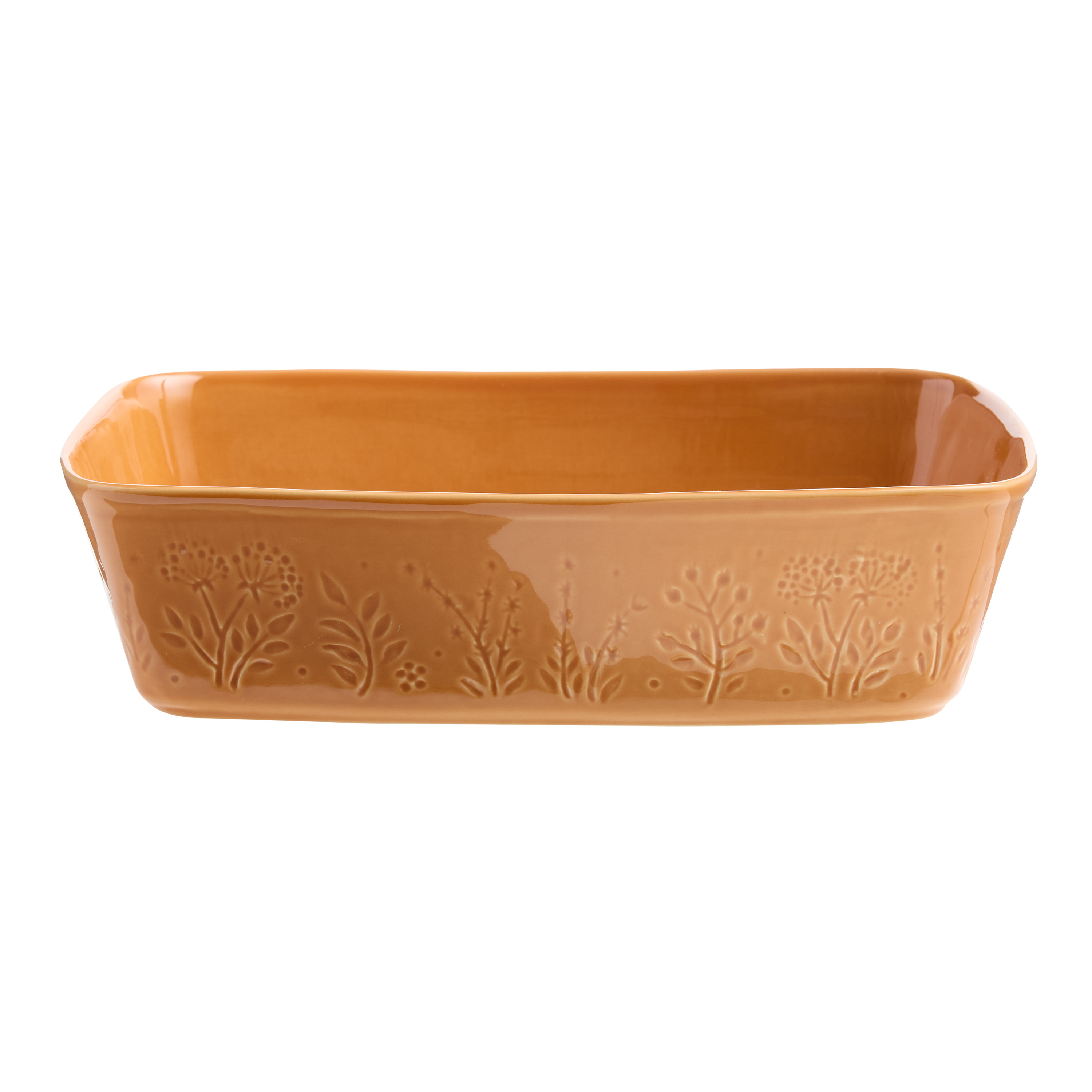 Catia Amber Ceramic Botanical Baking Dish - World Market