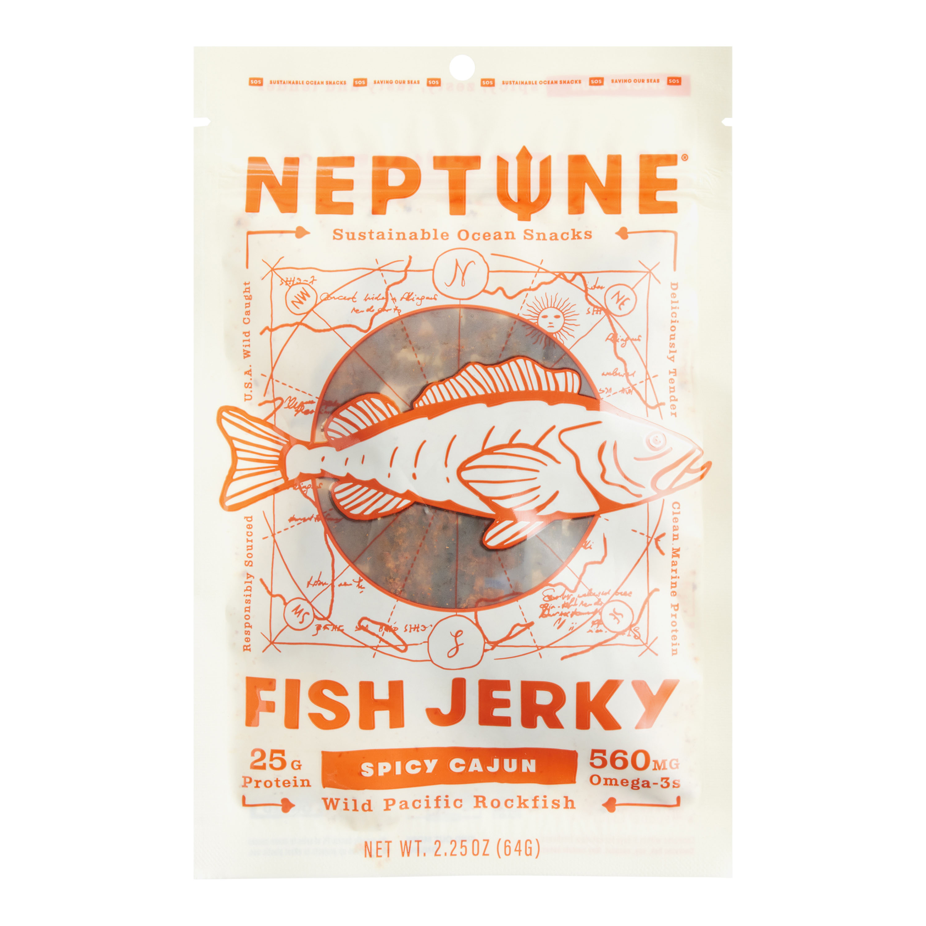 Neptune Spicy Cajun Wild Pacific Rockfish Fish Jerky - World Market
