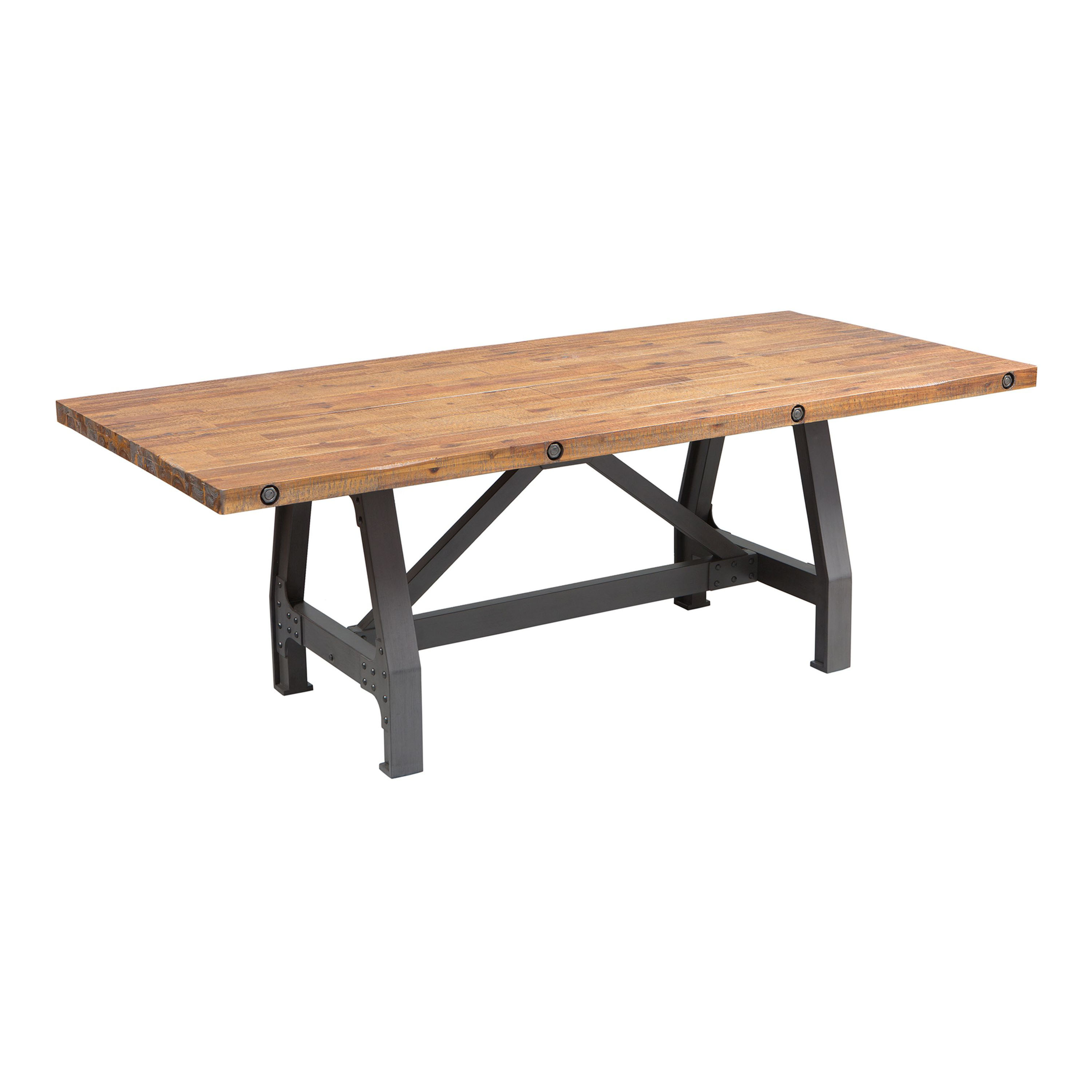 Jenn Solid Acacia Wood Adjustable Height Dining Table - World Market
