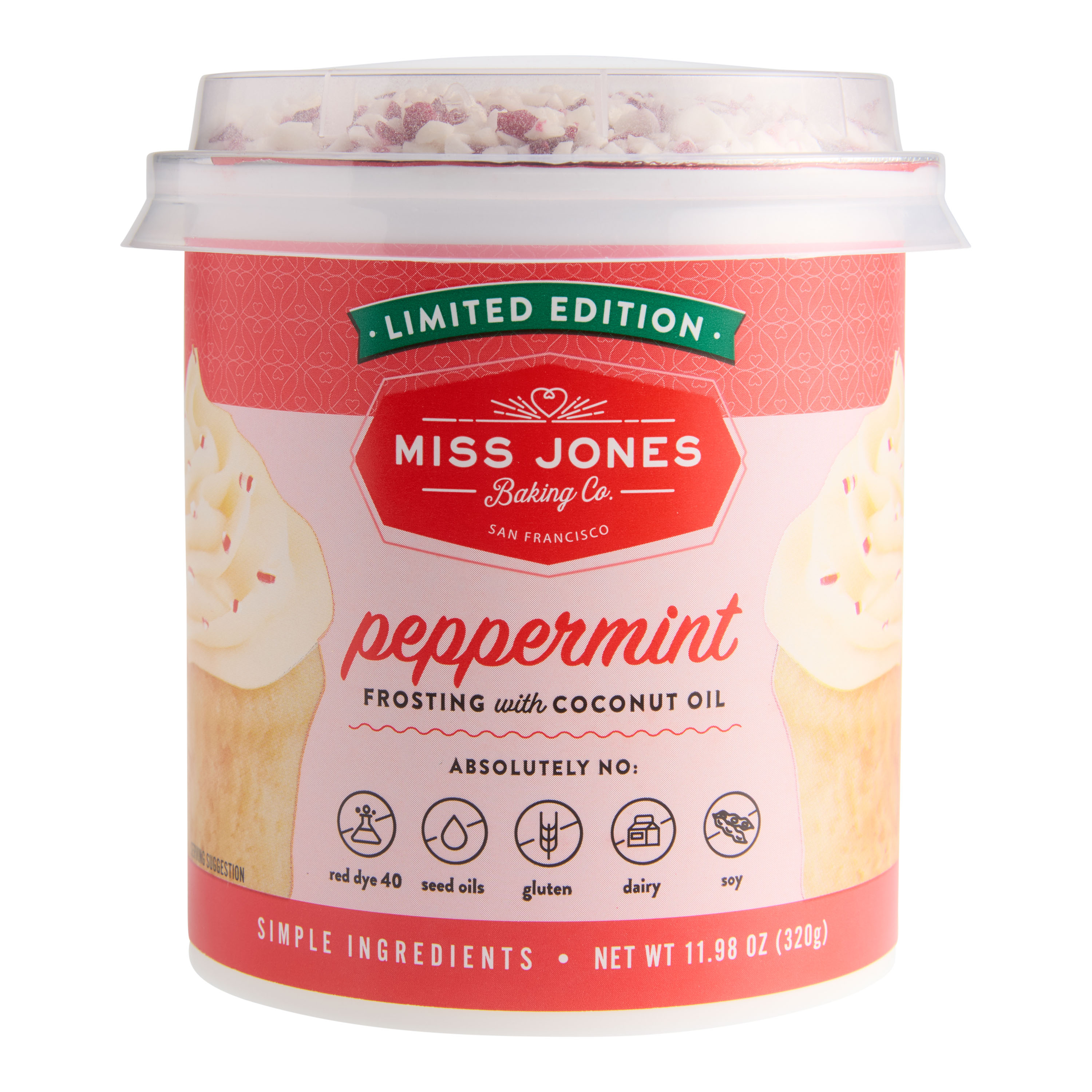 Miss Jones Peppermint Frosting with Peppermint Crumbles - World Market