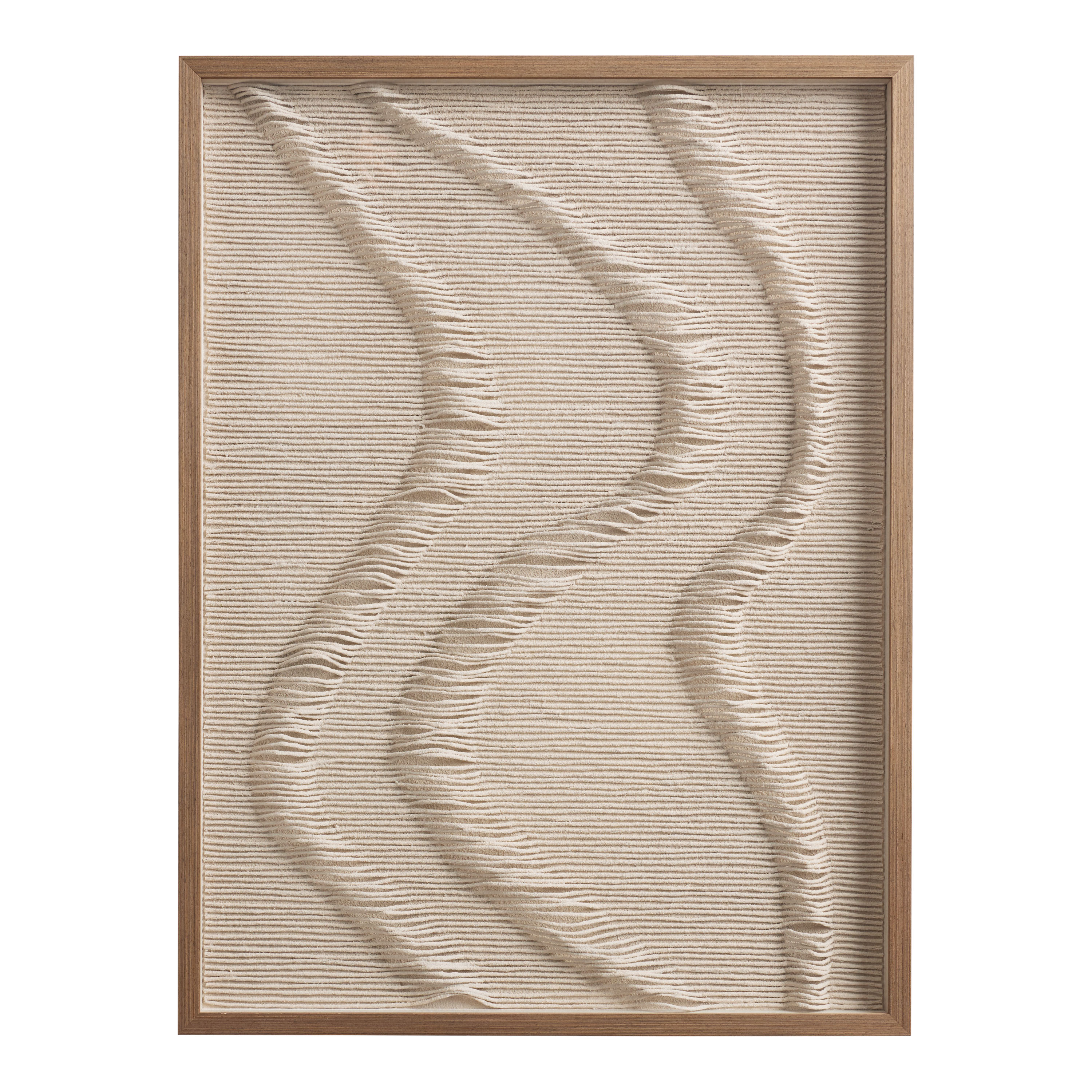 Tan Rice Paper Waves Shadow Box Wall Art - World Market