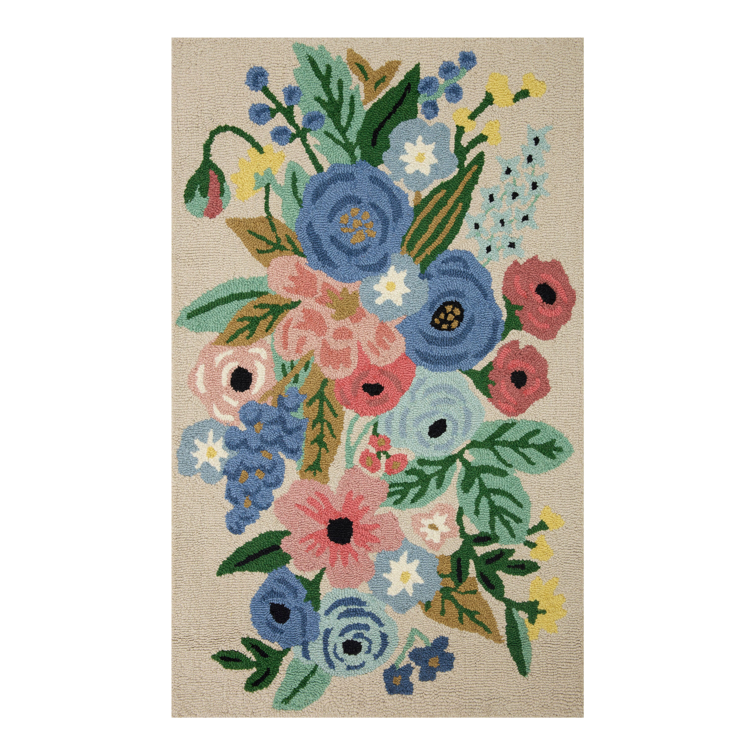 Rifle Paper Co. Garden Party Wool Area Rug - World Market
