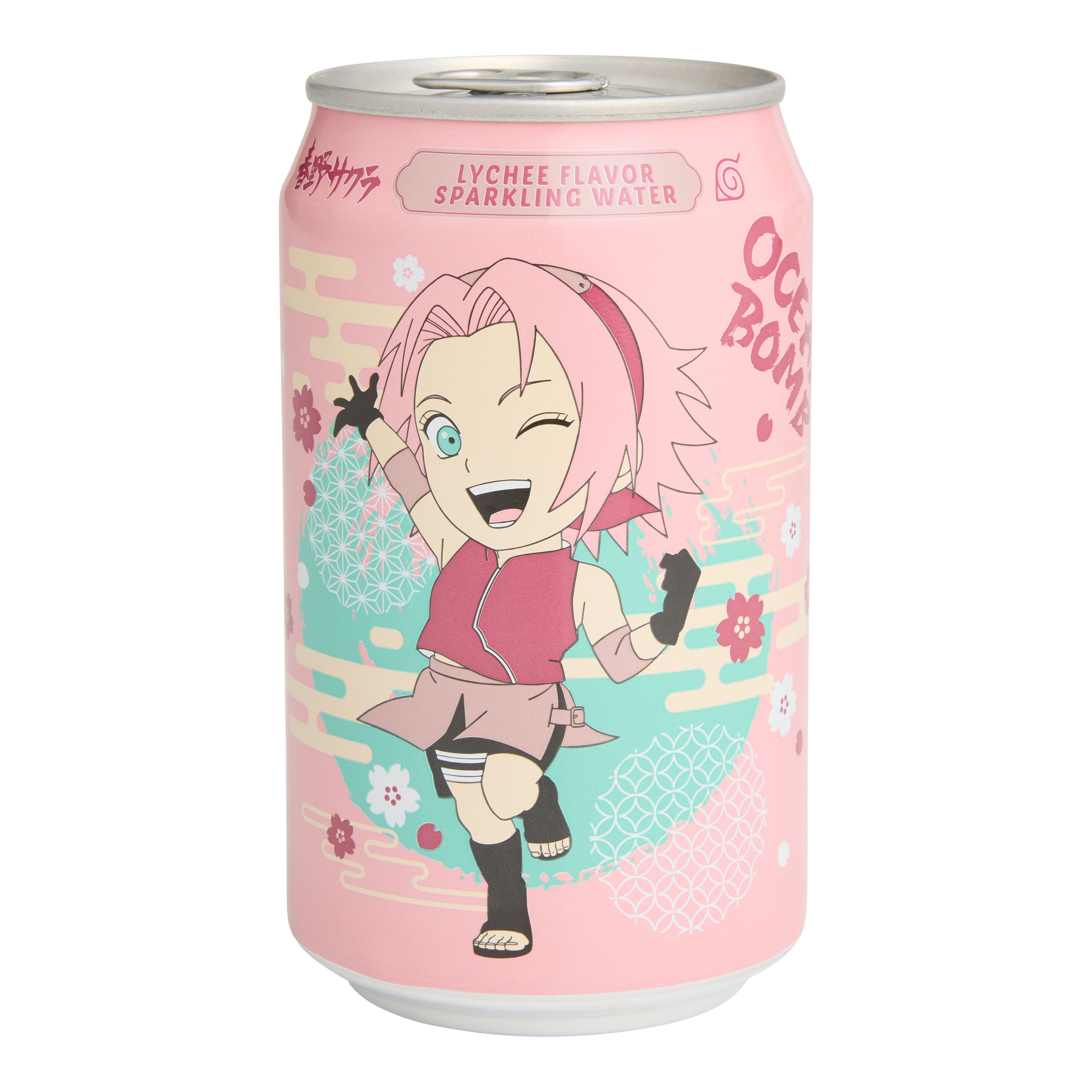 Ocean Bomb Naruto Sakura Haruno Lychee Sparkling Water - World Market