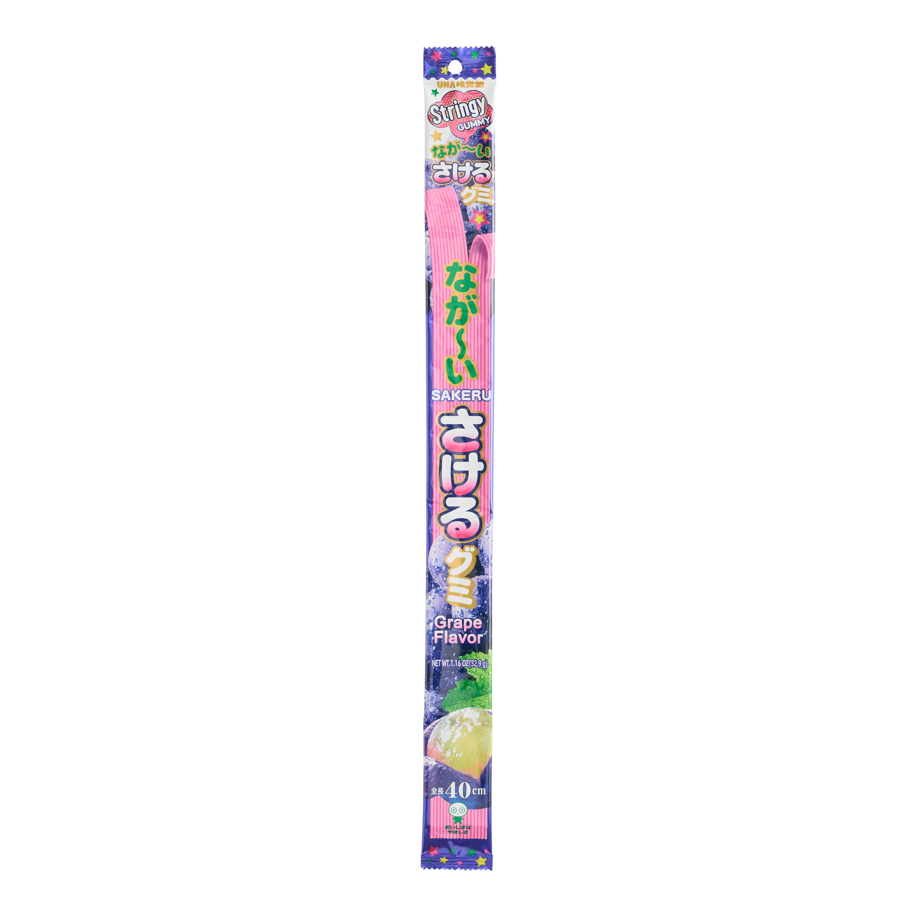 UHA Sakeru Long Stringy Grape Gummy Candy - World Market