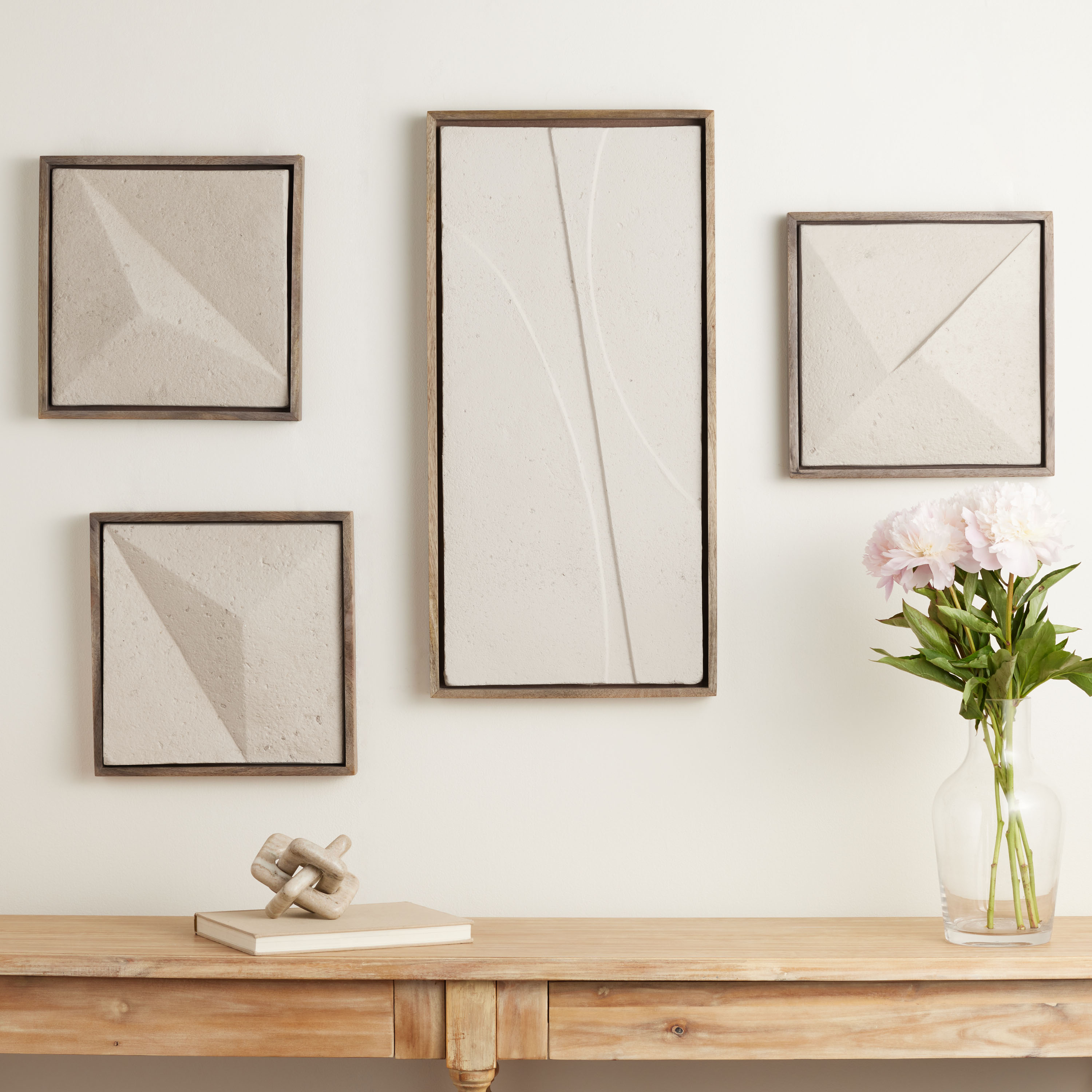 Dove Gray Ecomix Panel Framed Wall Art Collection - World Market