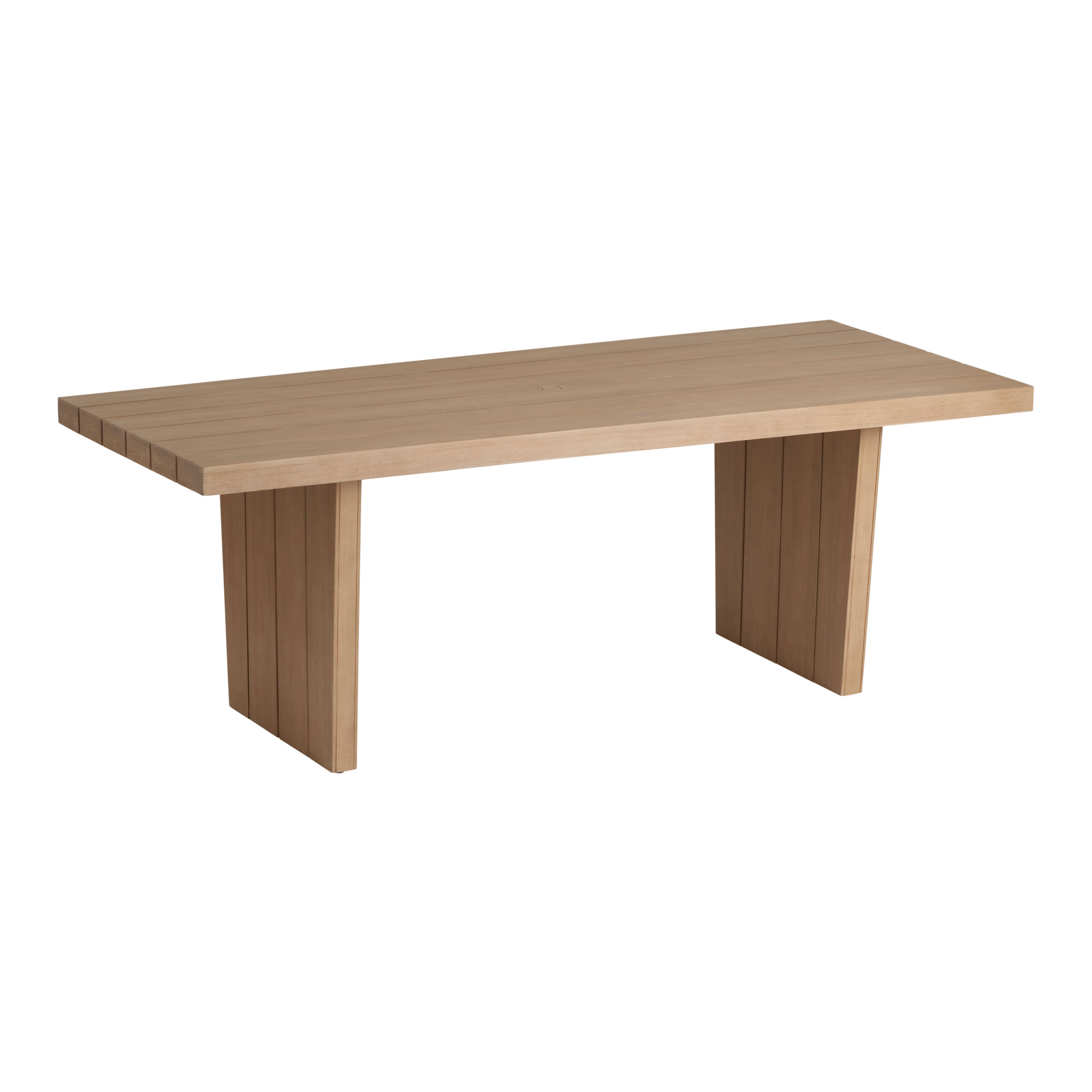 Geneva Honey Eucalyptus Slat Leg Outdoor Dining Table - World Market