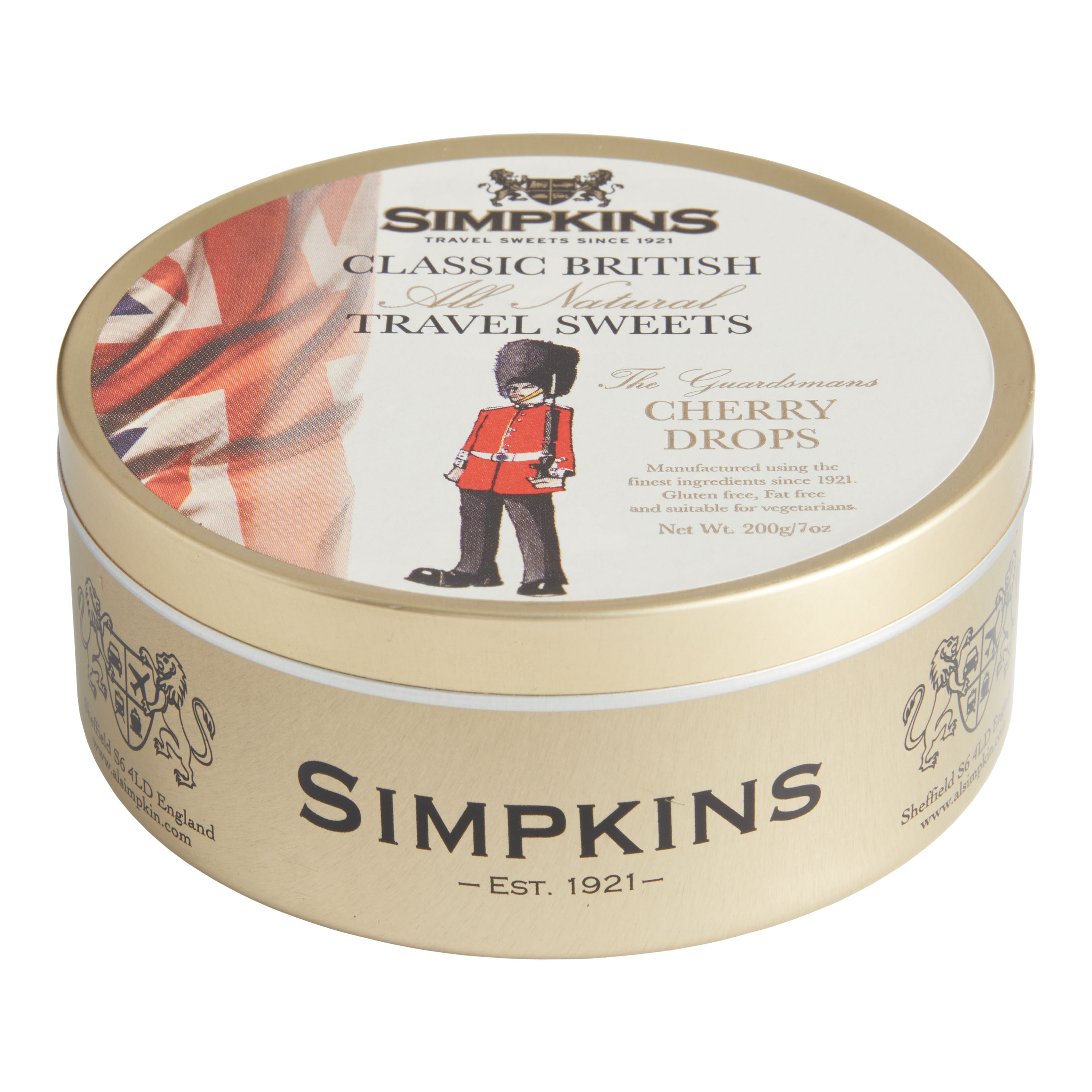 Simpkins Guardsman Cherry Drops Hard Candy Tin Set of 2 - World Market