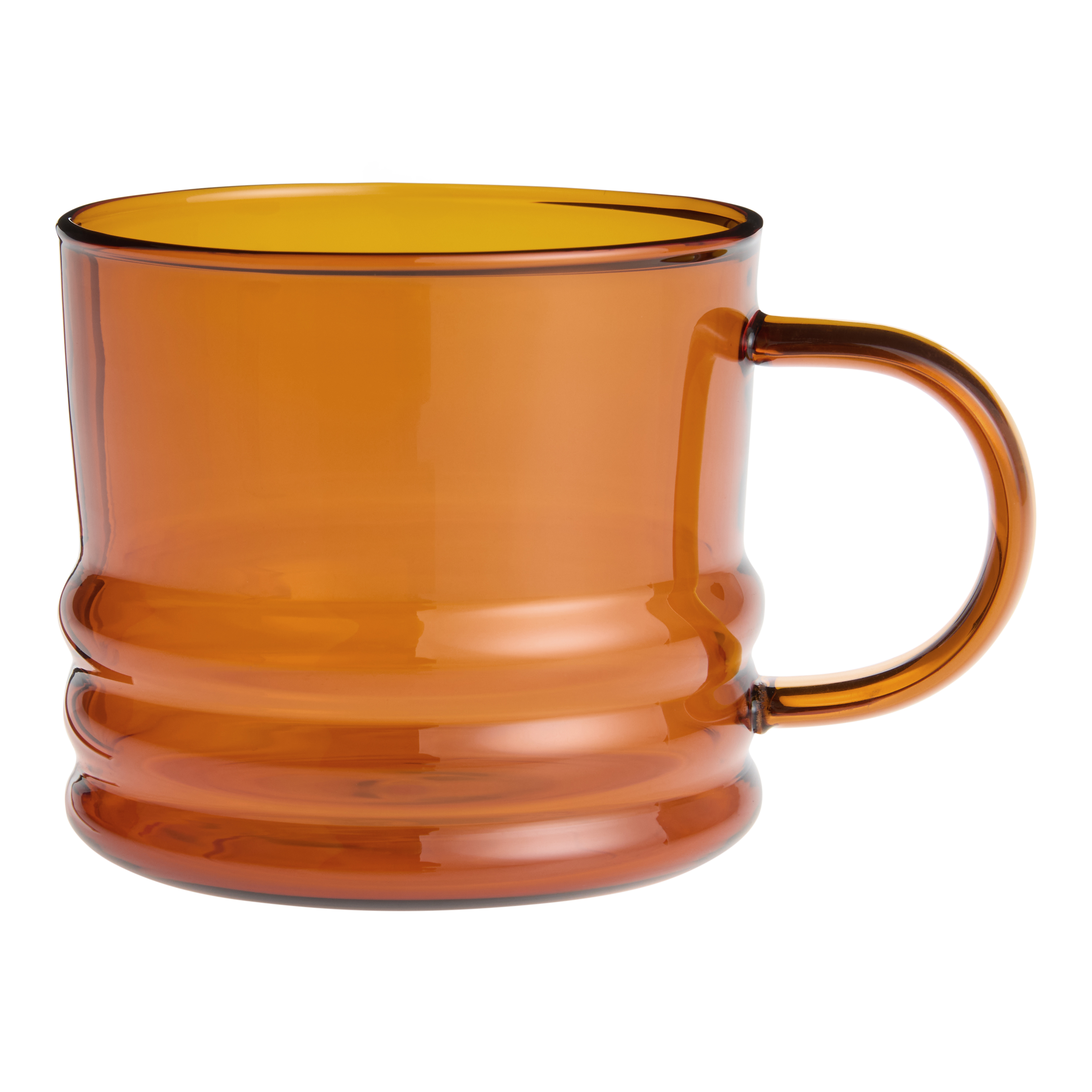 Modern Ribbed Colored Glass Mug - World Market